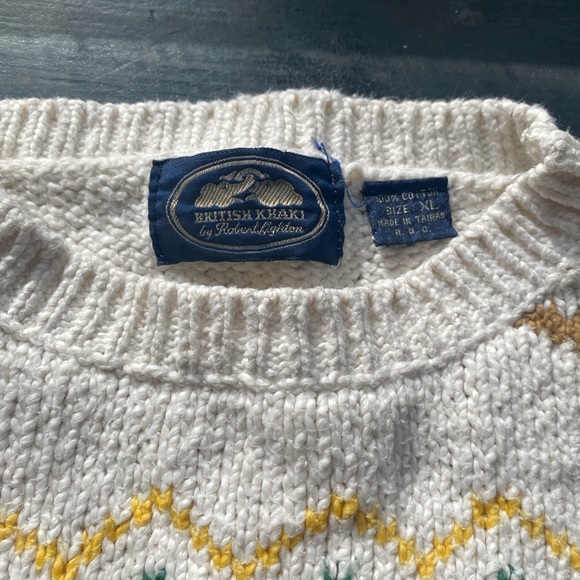 British Khaki | Sweaters | Vintage British Khaki Colorful Stripe ...